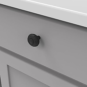 Hickory Hardware 1 Pack Solid Core Kitchen Cabinet Knobs, Luxury Cabinet and Dresser Knobs, Handle Pulls for Doors & Drawers, 1-1/2 Inch, Black Iron, Refined Rustic Collection
