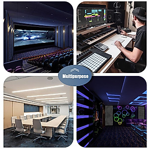 50 Pack Acoustic Foam Panels Premium Sound Proof Foam Panels Black Soundproof Wall Panels High Density Acoustic Panels Sound Absorbing for Studio Office Home, 12 x 12x 1Inch