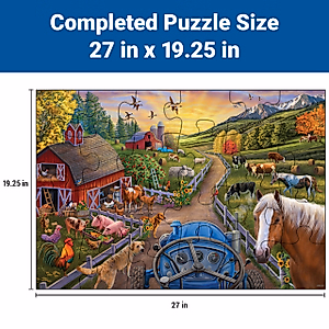 Ravensburger My First Farm 24 Piece Giant Floor Jigsaw Puzzle for Kids - 03076 - Every Piece is Unique, Pieces Fit Together Perfectly