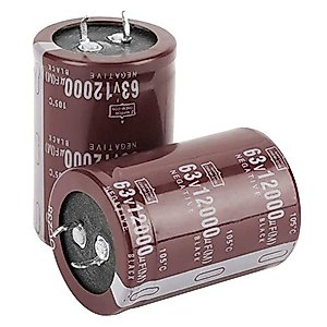 2pcs 12000uf 63V HiFi Electrolytic Capacitors Audio Capacitor Electronic Component for Circuit Control
