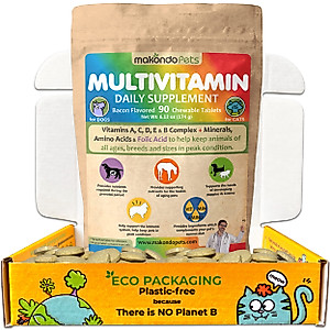 Prenatal Dog Vitamins – Multivitamin for Dogs and Cats with Folic Acid, Minerals and Amino Acids. Ideal for Pregnant, Breast Feeding and Newborn Pets – Senior Dog Supplement, Complete Puppy Vitamins.