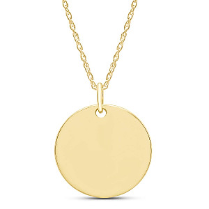 AFFY March Birth Month Daffodil Flower Disc Pendant Necklace In 18k Yellow Gold Plated Jewelry for Womens 18" Chain
