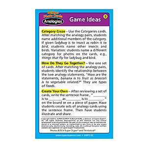 Super Duper Publications | Webber® Photo Flash Cards Analogies Early Reader | Educational Learning Resource for Children