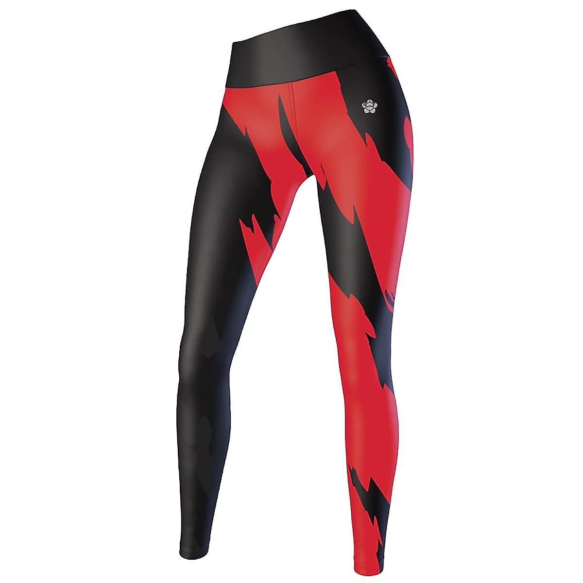 DIYUME High Waisted Ankle Fitness Leggings for Women, Soft Running Yoga Leggings,Camo Red Black XS