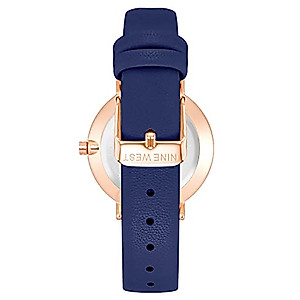 Nine West Women's Strap Watch, Blue/Rose Gold (NW/2346RGBL)