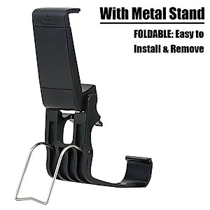 TPFOON Foldable Mobile Phone Holder Clip for Xbox One Controller, Cellphone Clamp Mount Compatible with Xbox One S, Xbox One X, Steelseries Nimbus, iPhone/Samsung/Sony/LG/Huawei