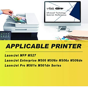V4INK Compatible Toner Cartridge Replacement for HP 87X CF287X Toner for use in HP Laser jet Pro M501 M506 M527 M501dn M501n M506dn M506n M506x M527f M527dn Printer, 2 Packs high yield-18,000 Pages