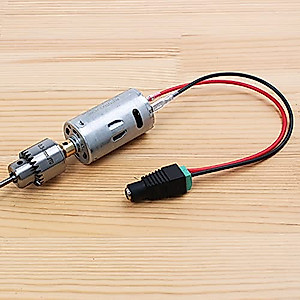 AUTOTOOLHOME Mini DC 12V Electric Hand Drill Motor PCB & Twist Drills Set 1/88-1/6 inch JT0 Chuck Jewelry Craft Drill Kit