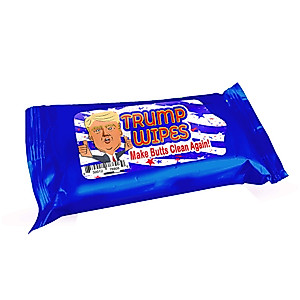 Trump Wipes - Funny Moist Wipes for Teens and Adults - Made in America, Travel Size
