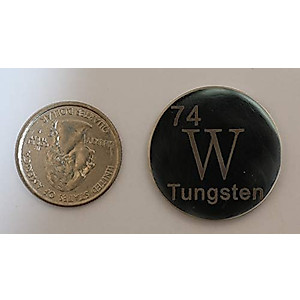 Tungsten (W) 30.68mm Metal Disc - Polished - One Troy Ounce
