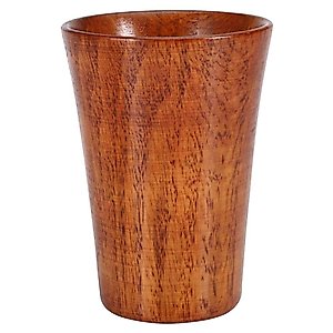 Unbreakable Natural Wooden Tea/Coffee/Beer Cup, Round Wooden Teacups Coffee Mug Wine Mug Decorative Teacup, Smooth Milk Cup