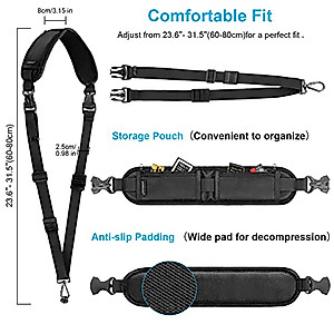 ARVOK Camera Strap with Camera Wrist Strap, Camera Straps for Photographers with Quick Release and Safety Tether, Adjustable Camera Shoulder Strap for Nikon Canon Sony Fuji DSLR Camera