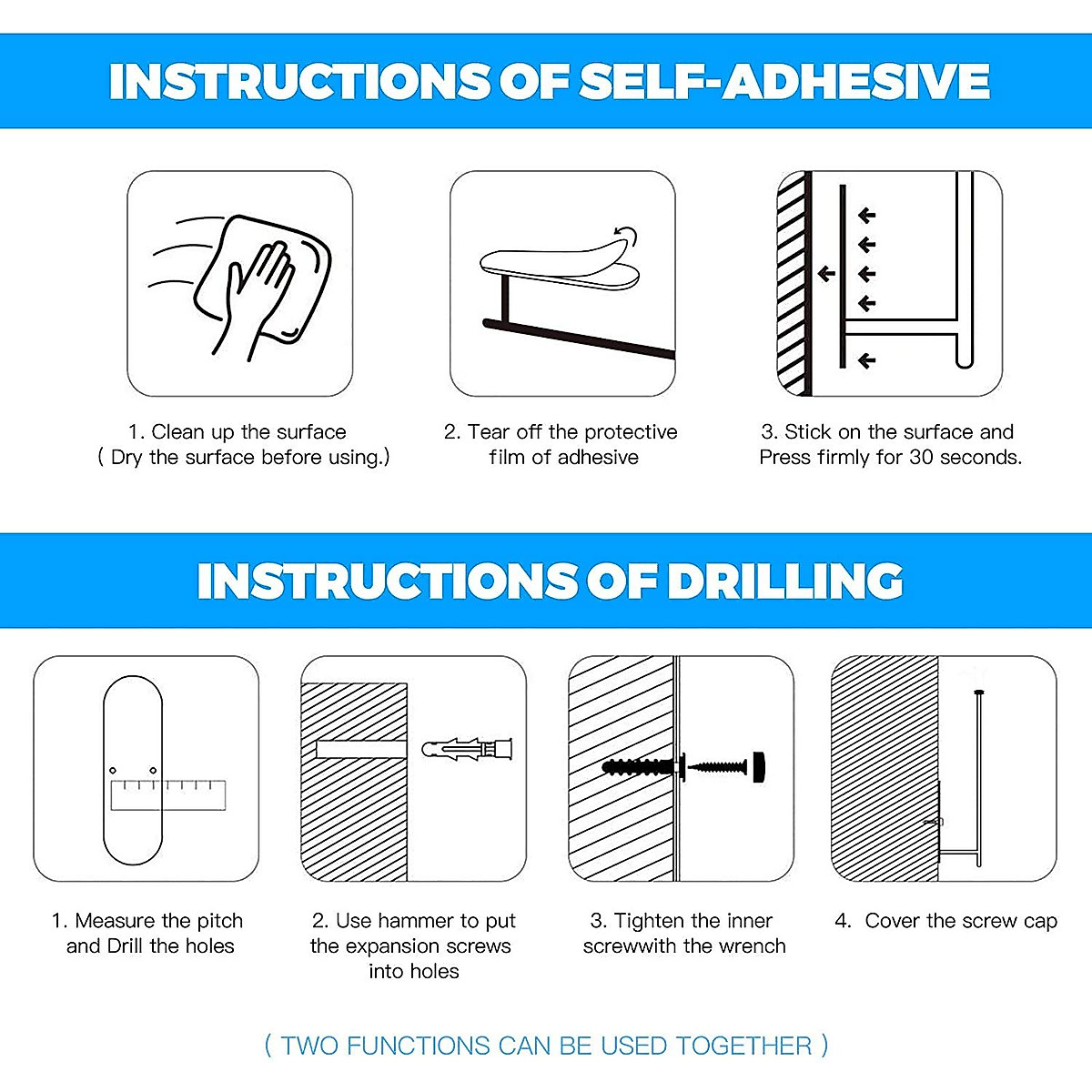 Paper Towel Holder, Self Adhesive Gold Paper Towel Holder Under Cabinet, SUS304 Stainless Steel Wall Mount Paper Towel Holder for Kitchen, Countertop, Cabinet, Bathroom