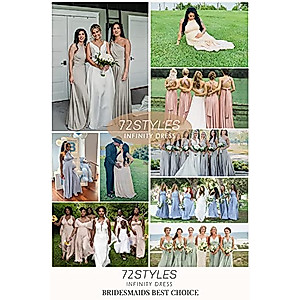 Infinity Dress with Bandeau, Convertible and Bridesmaid Dress, Evening and Transformer Maxi Dress (One Size, Dark Green)