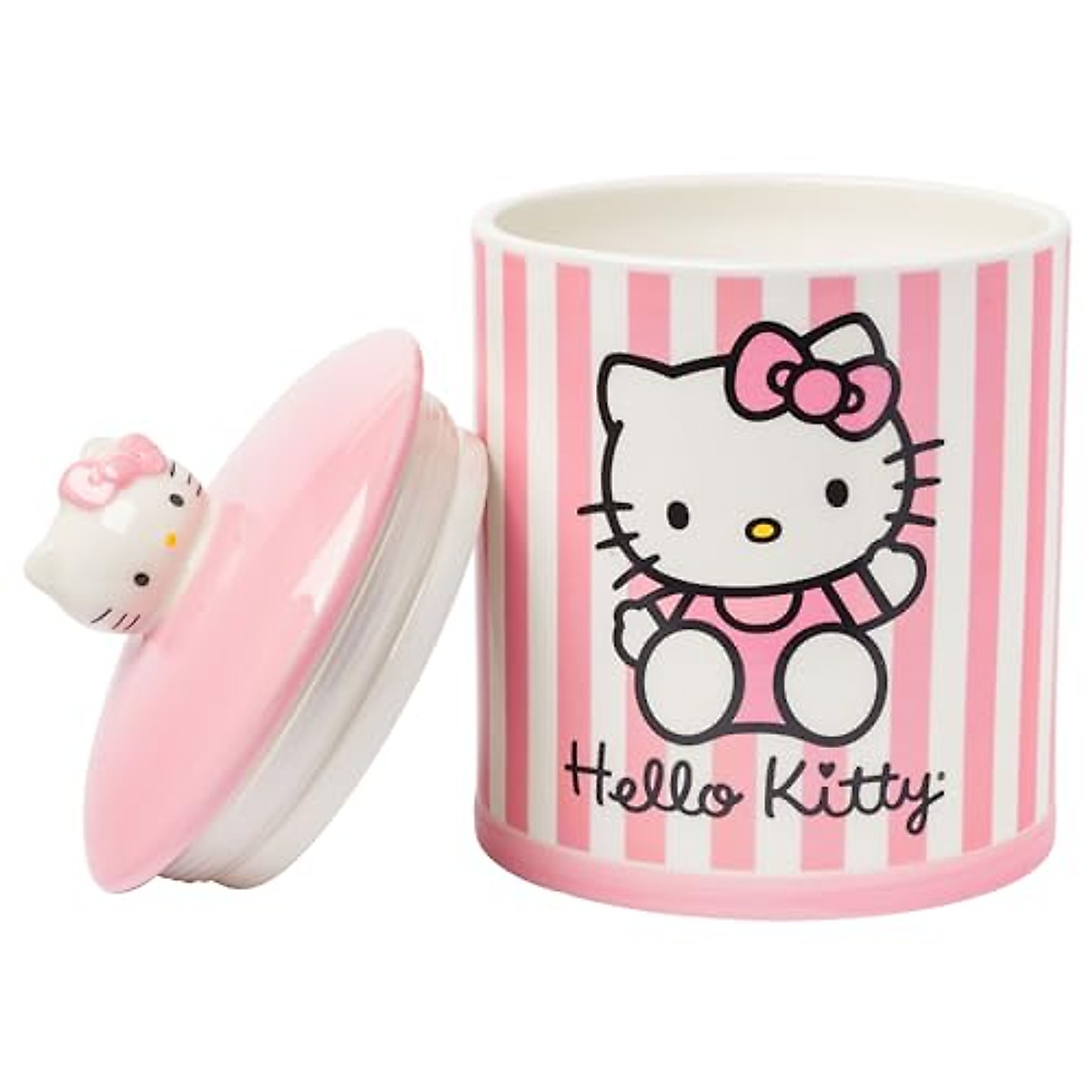Silver Buffalo Sanrio Hello Kitty Pink Ceramic Cookie Snack Jar (Medium)