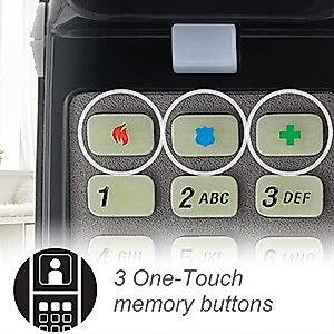 AT&T 210 Basic Trimline Corded Phone, No AC Power Required, Wall-Mountable, Black