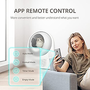 boqii Automatic Cat Litter Box, [13L Ultra-Large Waste Box] [Multi-cat Recognition] Self Cleaning Cat Litter Box with Removable Filter by Catlink APP Remote Control for Multiple Cats