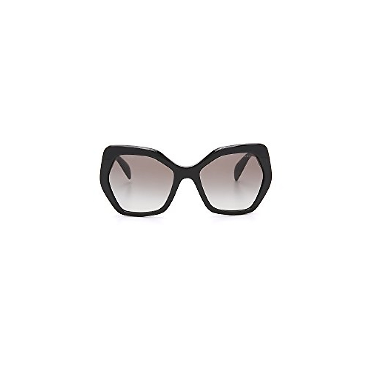 Prada Heritage PR 16RS 1AB0A7 Black Plastic Butterfly Sunglasses Grey Gradient Lens