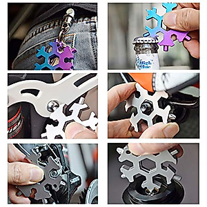 19 in 1 Snowflake Multi-tool, Screwdriver -Bottle opener,Outdoor Wrench Multi-tool STANDARD/METRIC Snowflake Wrench Cool gadgets,Great Christmas gift, Father'day Gift