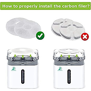 Bonve Pet Water Fountain Replacement Filter Set, 8Pack for 84oz/2.5L Automatic Pet Fountain Cat Water Fountain Dog Water Dispenser