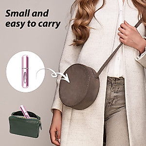 BeautyChen 6 Pack 5ml Refillable Perfume Atomizer Spray Bottle Portable Mini Empty Easy to Fill Scent Aftershave Pump Case Travel Outgoing Purse Multicolor