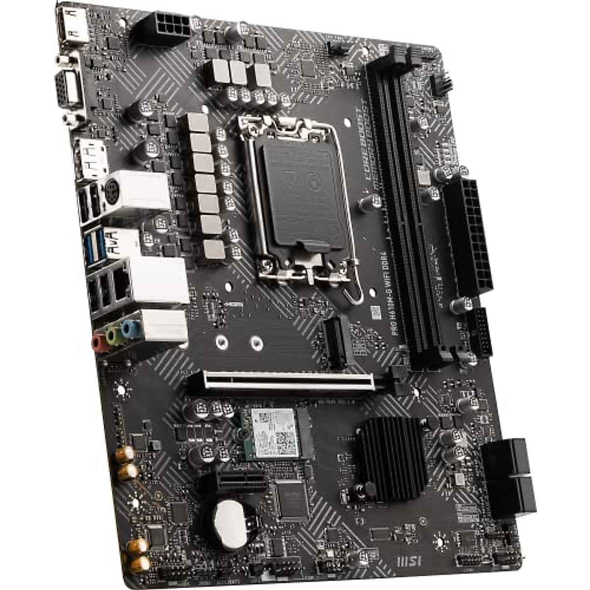 MSI PRO H610M-G WiFi DDR4 ProSeries Motherboard (mATX, 12th/13th Gen Intel Core, LGA 1700 Socket, DDR4, PCIe 4, 2.5G LAN, M.2 Slots, USB 3.2, Wi-Fi 6)