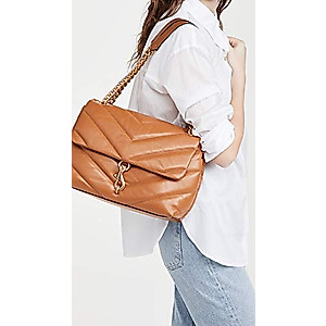 Rebecca Minkoff Women's Edie Maxi Shoulder Bag, Caramello, Brown, Tan, One Size