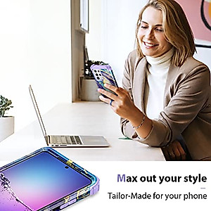 Rancase for Galaxy S21 Ultra 5G Case,Three Layer Heavy Duty Shockproof Protection Hard Plastic Bumper +Soft Silicone Rubber Protective Case for Samsung Galaxy S21 Ultra 5G 6.8 inch,Purple