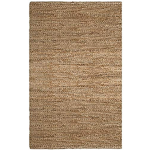 SAFAVIEH Natural Fiber Collection 5' x 8' Natural NF212A Handmade Braided Woven Jute Area Rug