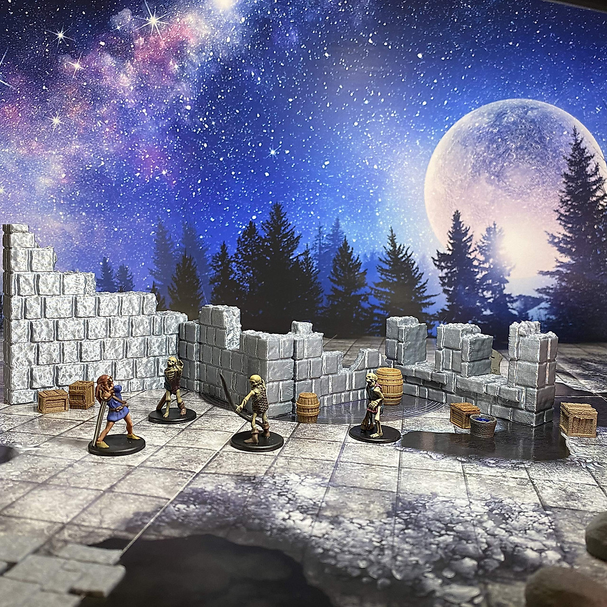 Extruded Gaming Wall Ruins Set 2