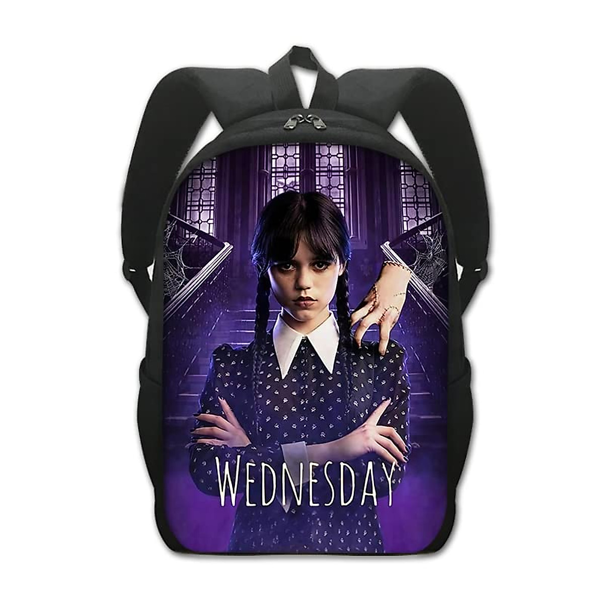 FUISSE Wednesday Backpack 17 Inch Laptop Bag Teen Backpack With Travel Bag, Lunch Bag, Pencil Case Combo Set-2, One Size