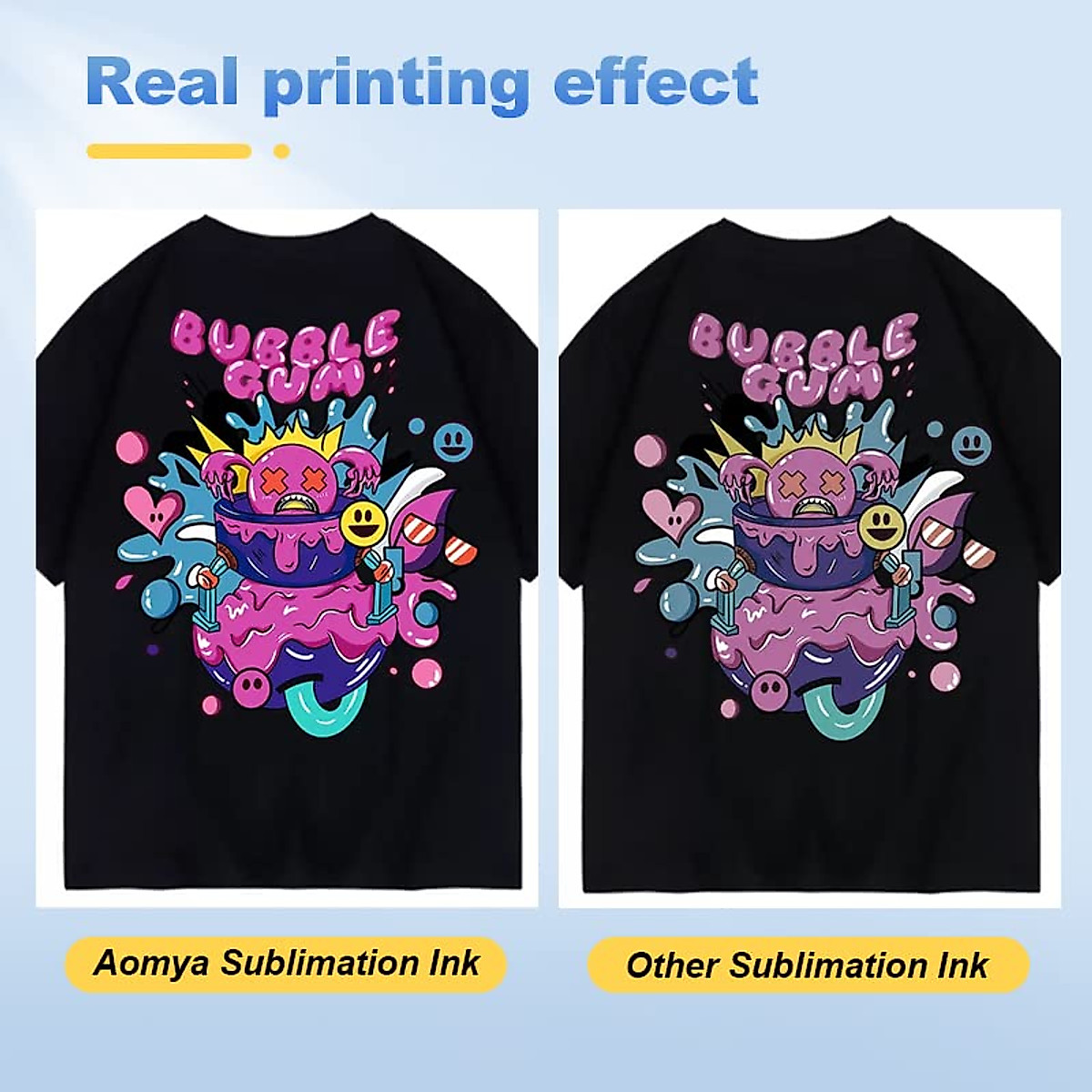 Aomya Sublimation Ink Refill Compatible with Epson EcoTank Supertank Inkjet Printer ET-2800 ET-2803 ET-2850 ET-2720 ET-15000 ET-4760 ET-2400 Heat Transfer on Mug/Tumbler/T-Shirt