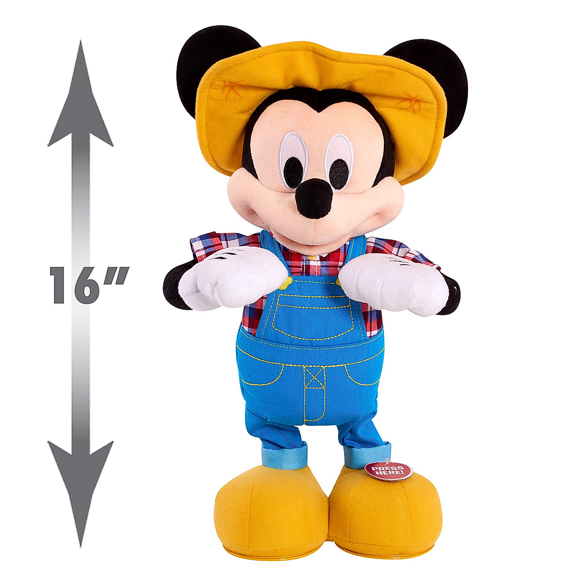 Disney Junior E-I-Oh! Mickey Mouse, Interactive Plush Toy, Sings and Plays Game