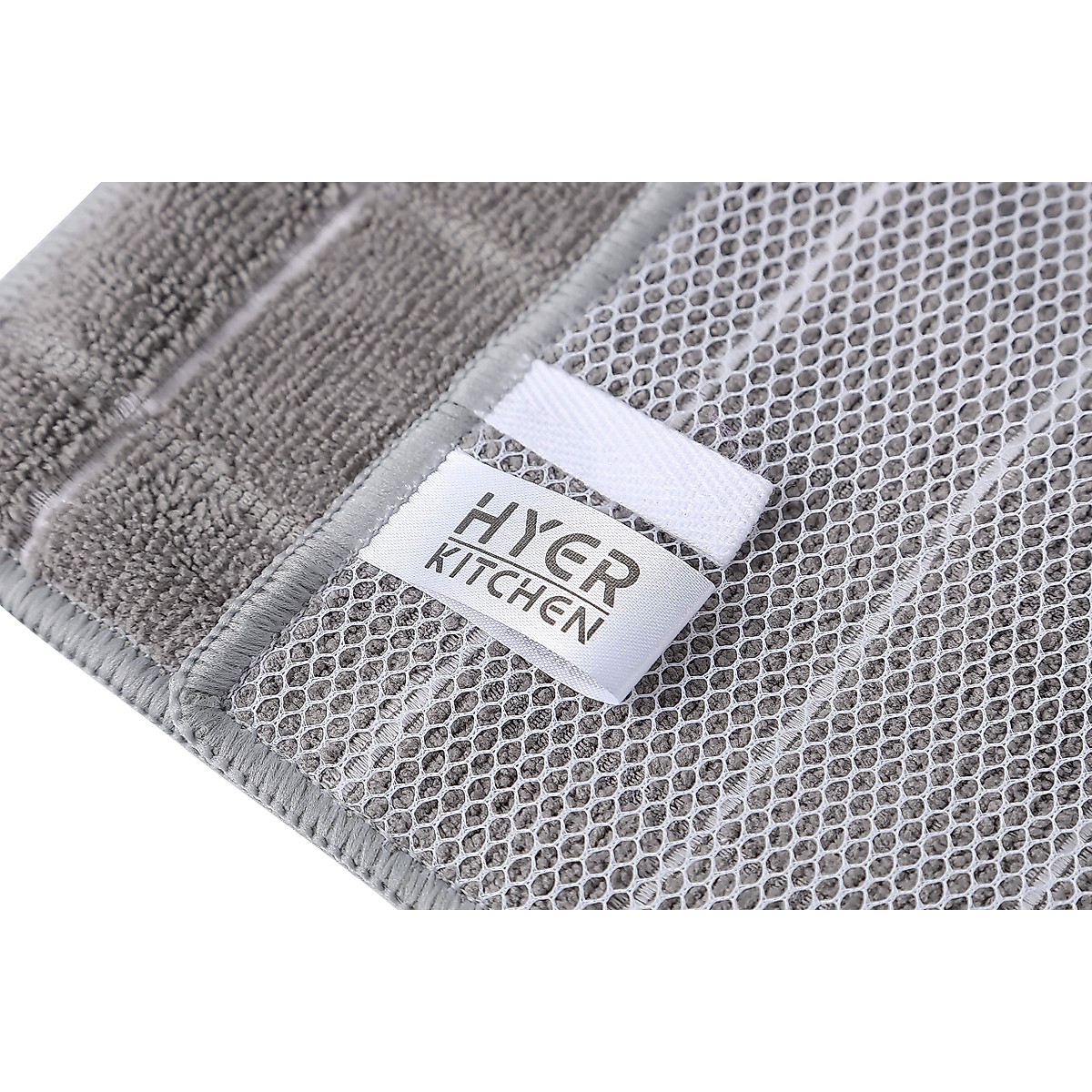 HYER KITCHEN Microfiber Kitchen Rags, Cleaning Cloth for Dishes, All-Purpose - Absorbent and Lint Free Household Dish Rags with Scrub Side, 6 Pack Size 12” X 12”