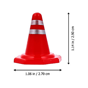 Kisangel 10pcs Sandbox Barricades Plastic Plastic Cone Plastic Traffic Sign Simulation Roadblock Plastic Roadblock DIY Roadblock Sand Table Roadblock Simulation Road Cone DIY Traffic Sign
