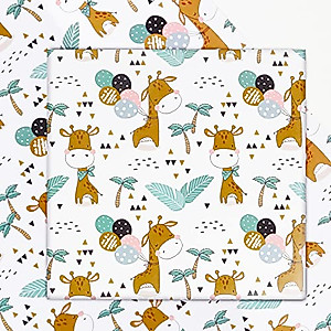 Birthday Wrapping Paper for Baby Boys Kids Girls, Giraffe Design Gift Wrapping Paper, Cute Animals 7 Sheets Folded Flat 20x28 inches per Sheet for Birthday Party Baby Shower Kindergarten