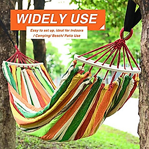Bestrip Portable Hammock Single & Double Hammocks with Carrying Bag and 2 Tree Straps for Camping Travel Beach Outdoor 660lbs Capacity