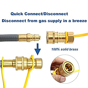 5249 Propane to Natural Gas Conversion Kit, Compatible with Black-Stone 28" & 36" Griddles, Rangetop Combo, Tailgater & Single Burner Rec Stove - 10FT Hose and 3/8 in Quick Connect Fitting