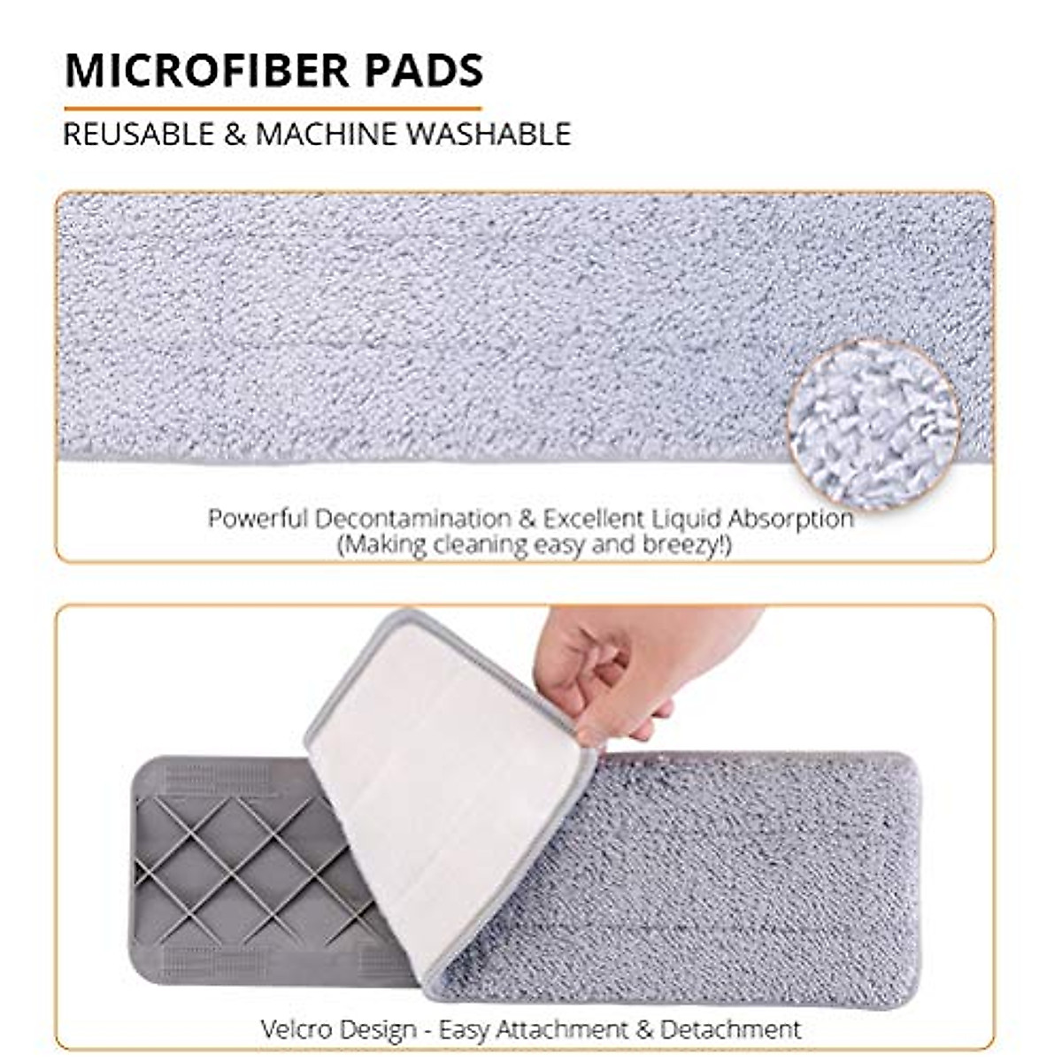 Hand Spray Mop Floor House Cleaning Tools Mop for Wash Floor Lazy Flat Floor Cleaner Mop with Replacement Microfiber Pads