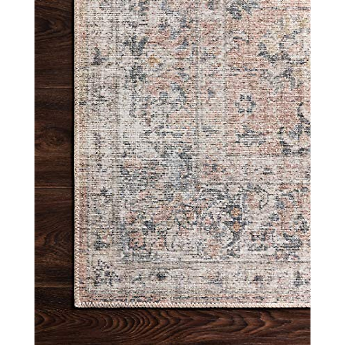 Loloi II Skye Collection SKY-01 Blush / Grey, Traditional 7'-6" x 9'-6" Area Rug