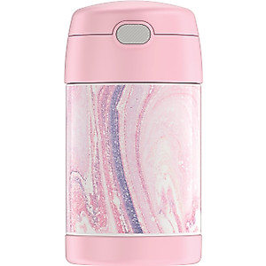Thermos 16 oz Food Jar Funtainer, Pink Marble