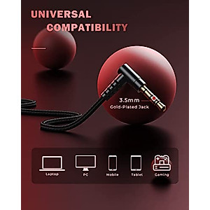 Headphones, On-Ear Wired Headphones with Microphone, Stereo Sound Headphones with 1.5m Tangle-Free Cord for Adults Children Teens Boy Girls Kids, Lightweight Foldable Headphones for School Travel