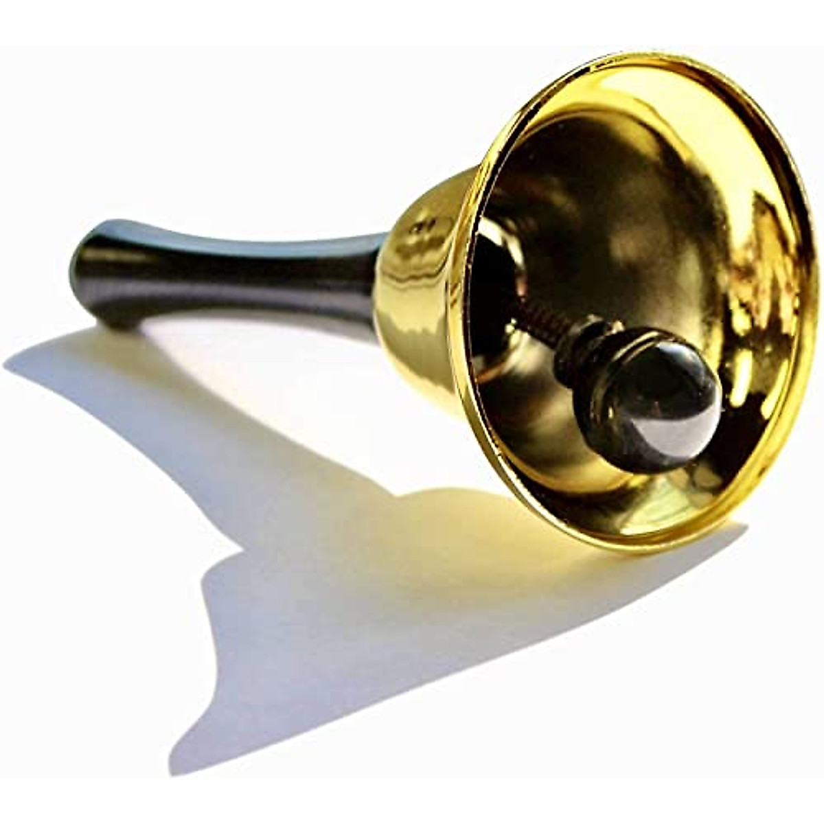 ifavor123 Gold Steel Hand Bell for Wedding Events Decoration, Call Bell, Alarm, Jingles (1 Pc. Gold Bell)