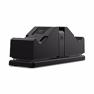 PowerA Dual Charging Station for Xbox X|S and Xbox One Wireless Controllers, 1 x Dual Controller Dock for Snap-Down Charging with LED colour Changing Indicator, 2 x Rechargeable Battery Packs - Black