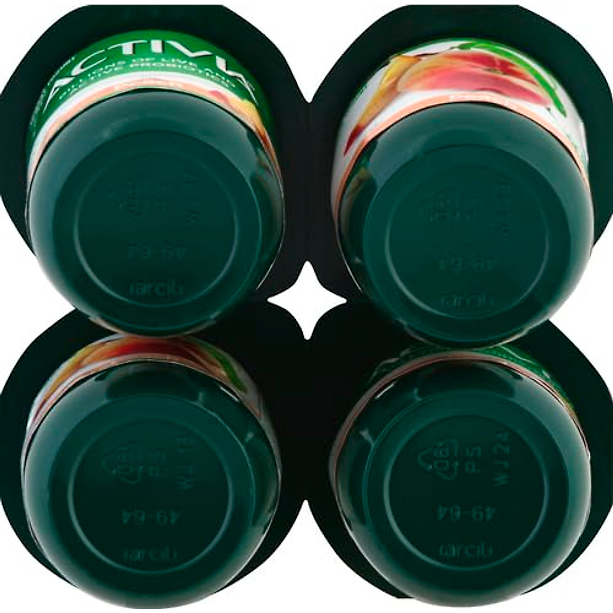 Activia Probiotic Lowfat Yogurt, Peach, Non-GMO Project Verified, 4 Oz, Pack of 4