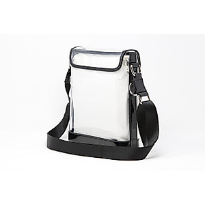 DOMINIE Messenger Unisex Black Holographic Leather/TPU Satchel Bag