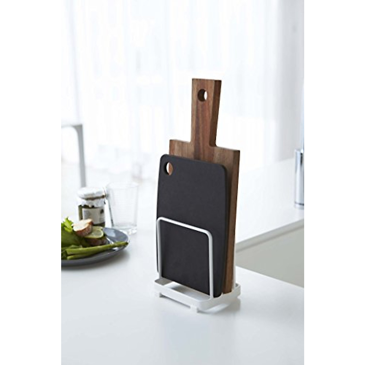 Yamazaki Home Plate Cutting Board Stand – Kitchen Storage Rack Holder Organizer