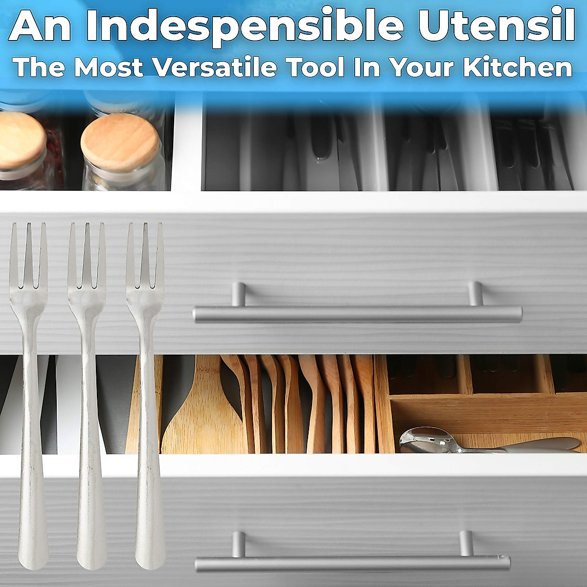 Super Durable, Elegant Mini Cocktail Forks 36 Pcs. Stainless Steel Tasting or Sampling Fork Set for Hors D'Oeuvres, Appetizers, Mussels, Crab. Small Metal Flatware Is Great for Restaurants and Events