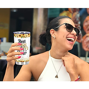 Cosictic Mother's Day Gift for Bonus Mom, Sunflower Best Bonus Mom Travel Tumbler, Birthday Christmas Gift For Bonus Mom Stepmom Mother In Law