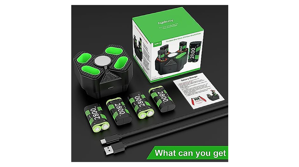 4-Pack Xbox One Battery Packs - Fast Charge & Last 48 Hours